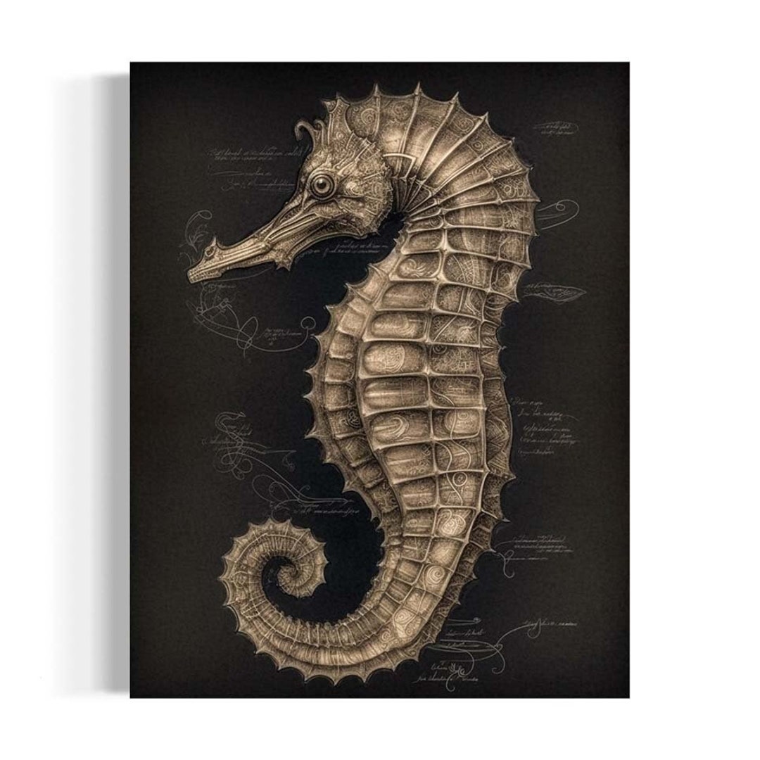 Seahorse Art Print Marine Sea Life Print Nautical Wall Art - Etsy