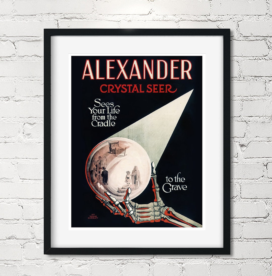 Vintage Magician Print Alexander the Crystal Seer, Alexander the Great ...