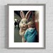 Easter Bunny Poster Scary Rabbit Painting, Pop Surrealism, Lowbrow ...