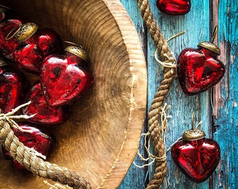 Red Mercury Glass | Etsy