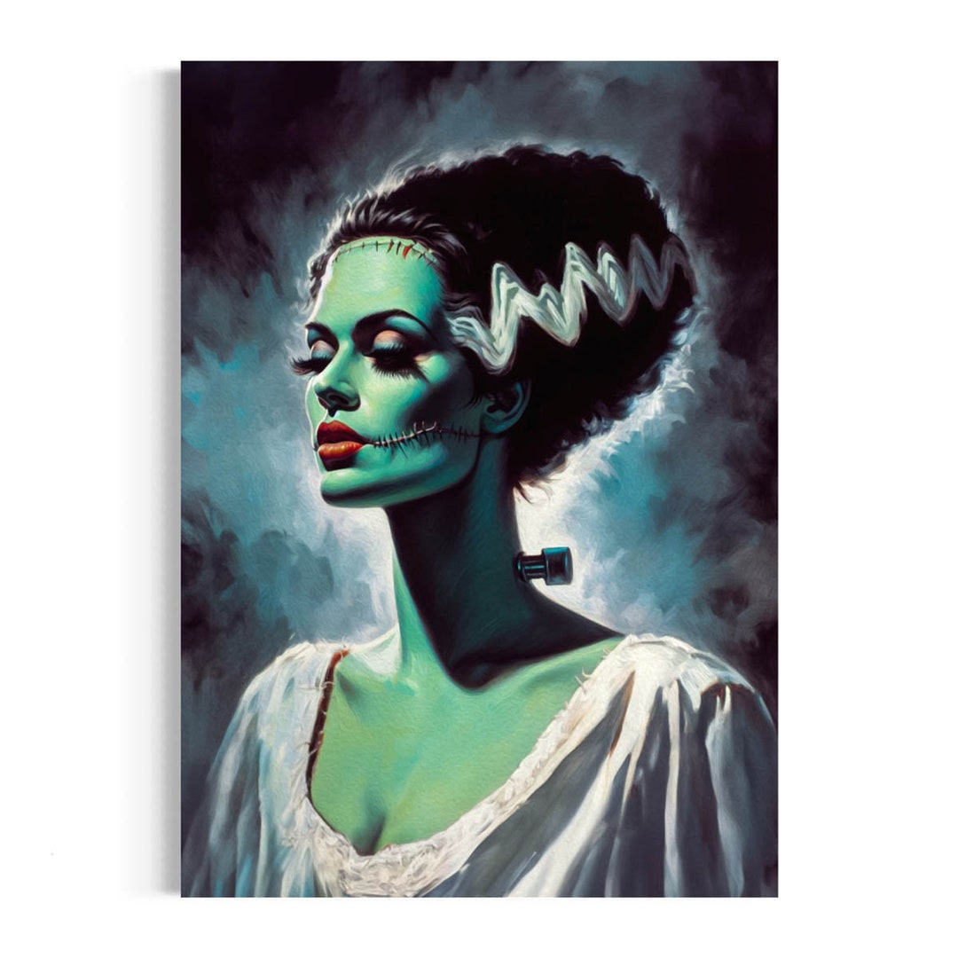 Bride of Frankenstein Wall Decor, Classic Horror Monster Scary Movie ...