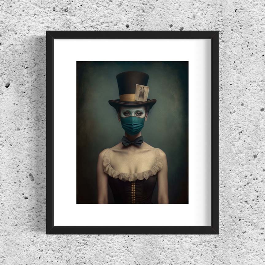 Altered Art Portrait | the Mad Hatter Vintage Oil Painting, Dark ...