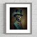 Vintage Skeleton Portrait Gentleman Groom Skeleton in Floral - Etsy