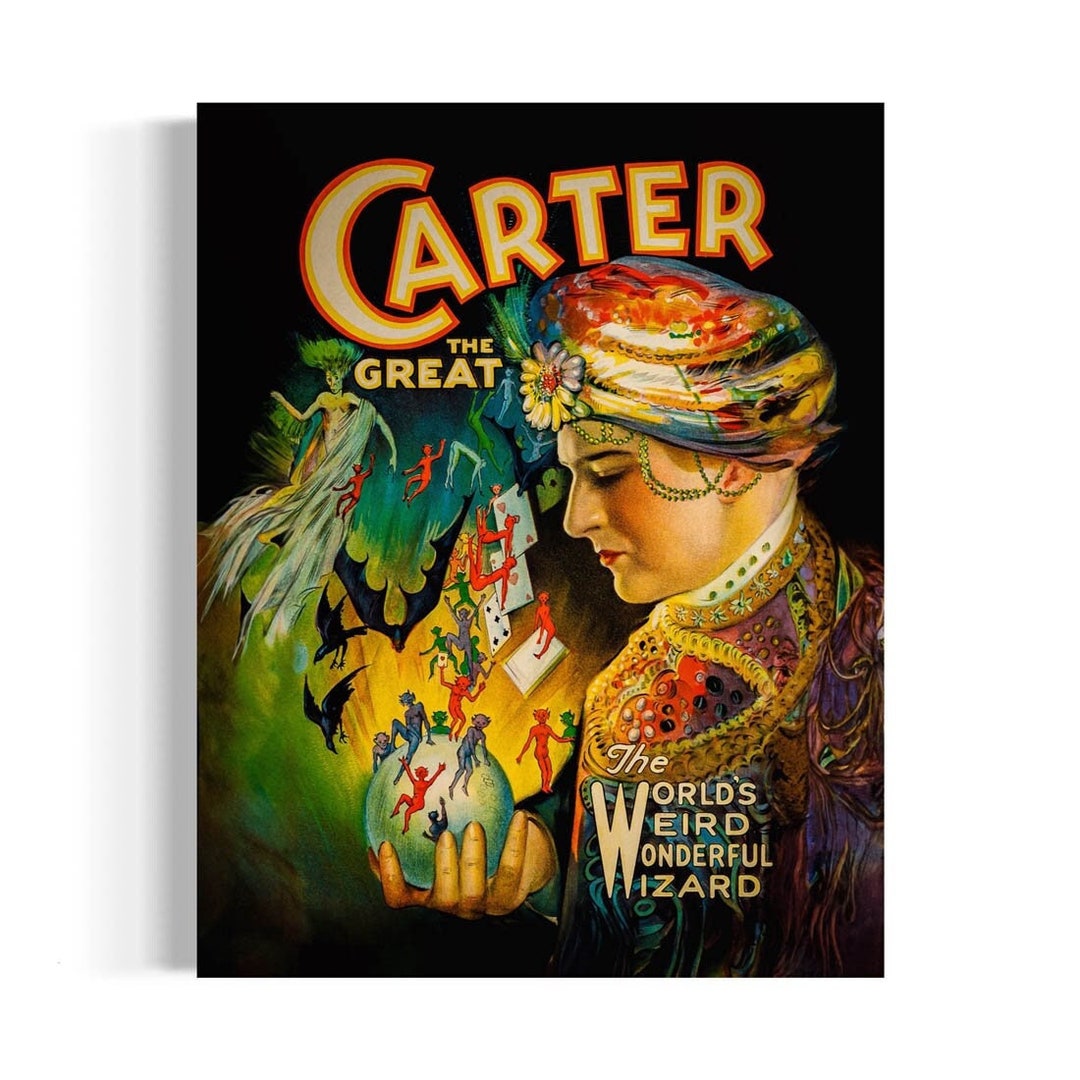 Gothic Wall Decor, Supernatural Magician Print Carter the Great ...
