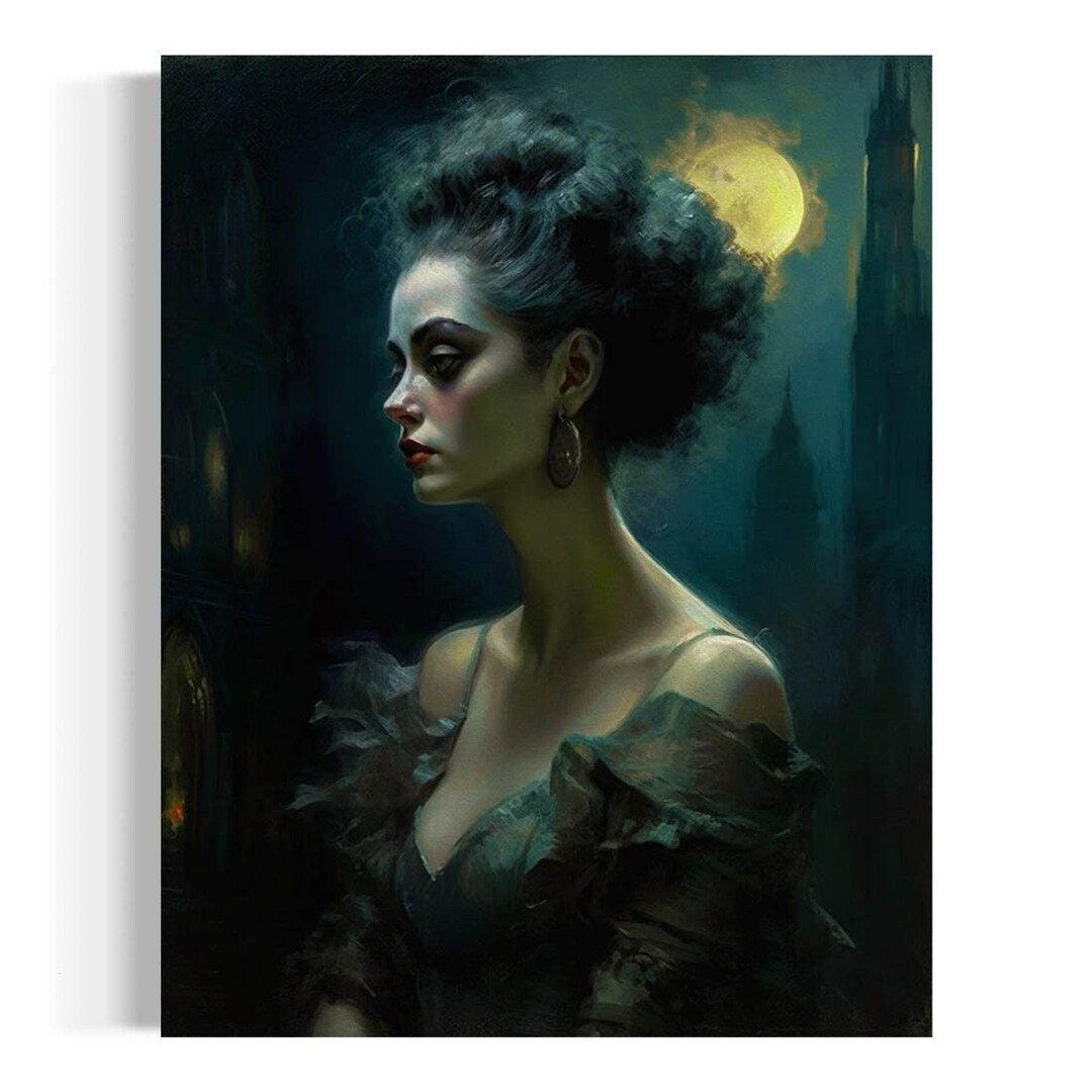 Gothic Victorian Portrait | Witchy Woman in the Moon Light, Moody Dark ...