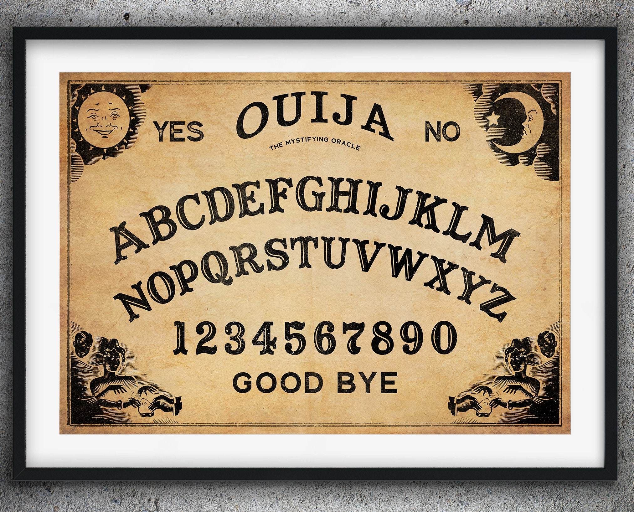 Ouija Board Print Mystifying Oracle Spirit Board Talking - Etsy