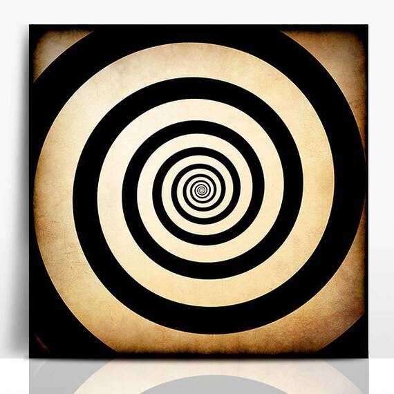 Vintage Hypno Swirl Wall Art Print | Etsy