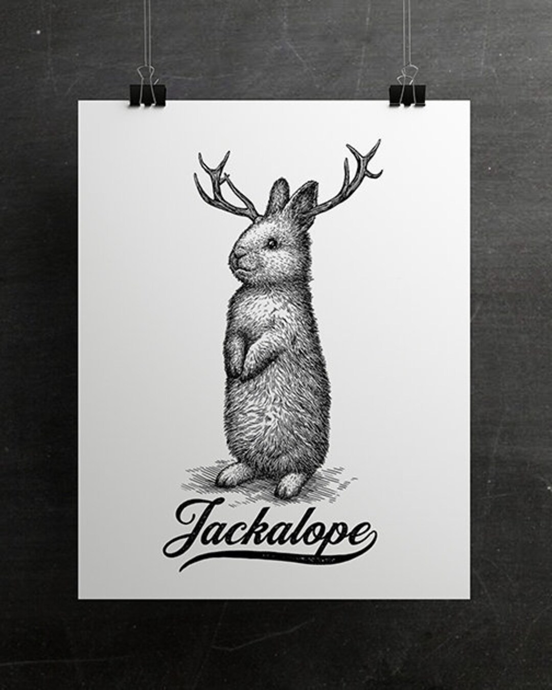 Adorable Jackalope Wall Art Print - Etsy