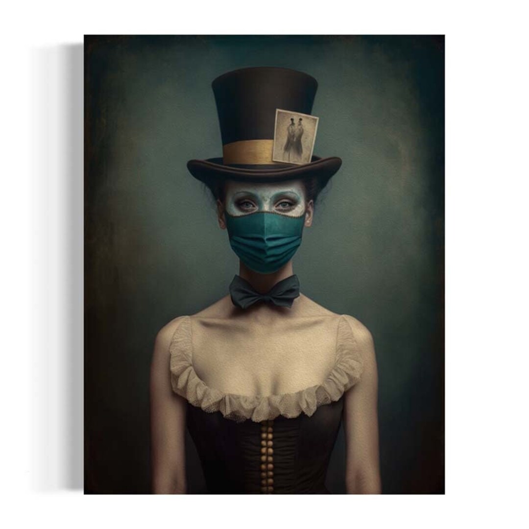 Altered Art Portrait the Mad Hatter Vintage Oil Painting - Etsy