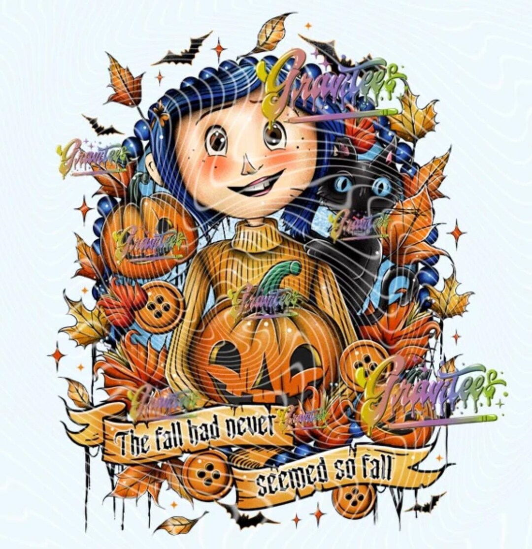Original Artsit!!! Coraline Fall Design JPEG, Fall Design for DTF or ...