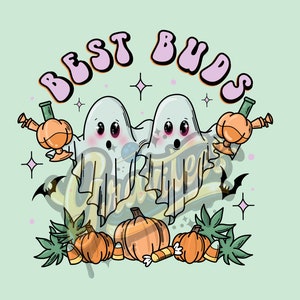Best Buds PNG, Ghost Clipart, Weed Clipart, Pot Clipart, Halloween Weed ...