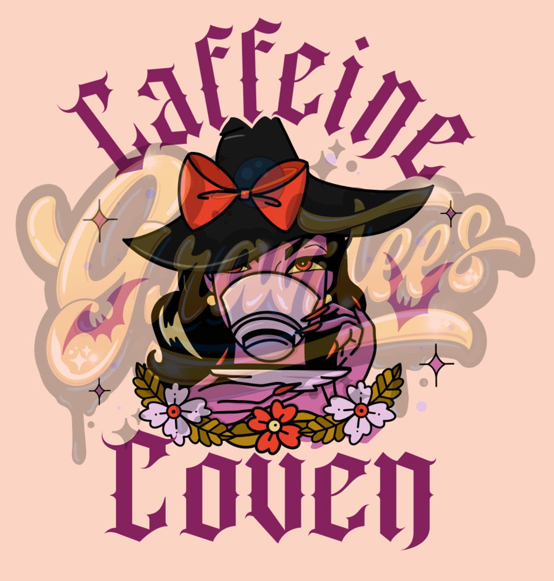 Caffeine Coven PNG, Witch Clipart, Coffee Clipart, Coven Clipart ...