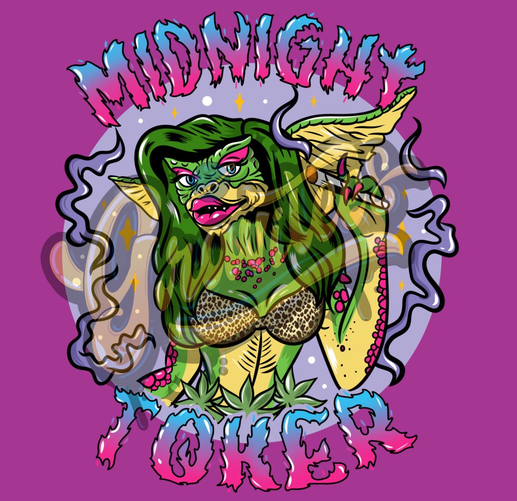 Greta Gremlin Midnight Toker PNG, Gremlins Clipart for DTF or Shirt ...
