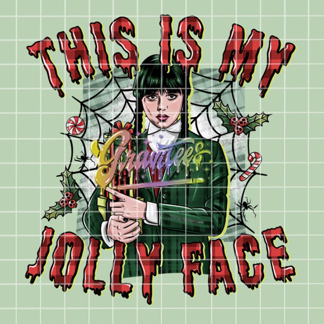 Jolly Face Png,trendy Christmas Clipart, Wednesday Clipart, Retro ...