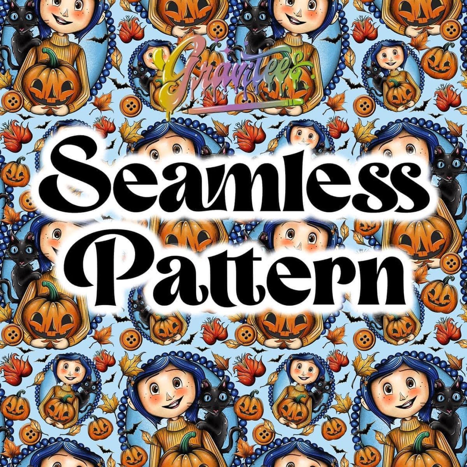 Original Artsit!!! Coraline Fall Seamless Design JPEG, Fall Design for ...