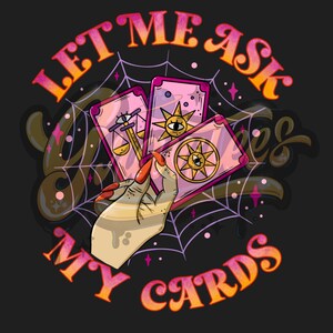 Let Me Ask My Cards PNG, Tarot Clipart, Tarot Cards Clipart, Halloween ...