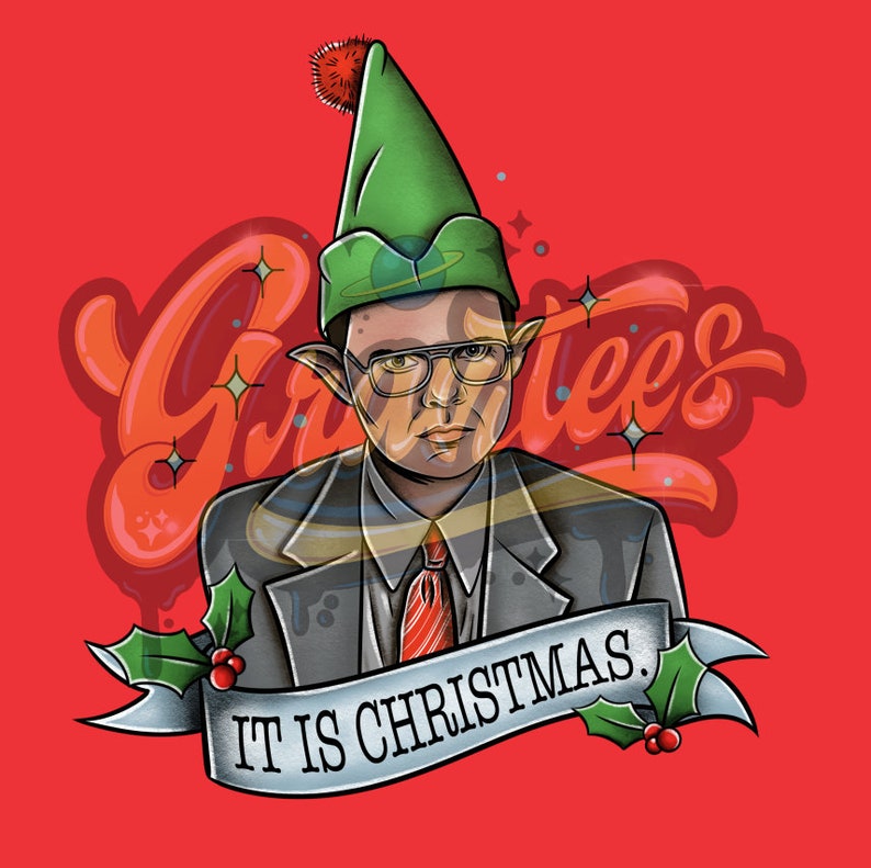 It is Christmas Dwight Png, No Background Dwight Elf Clipart, the ...