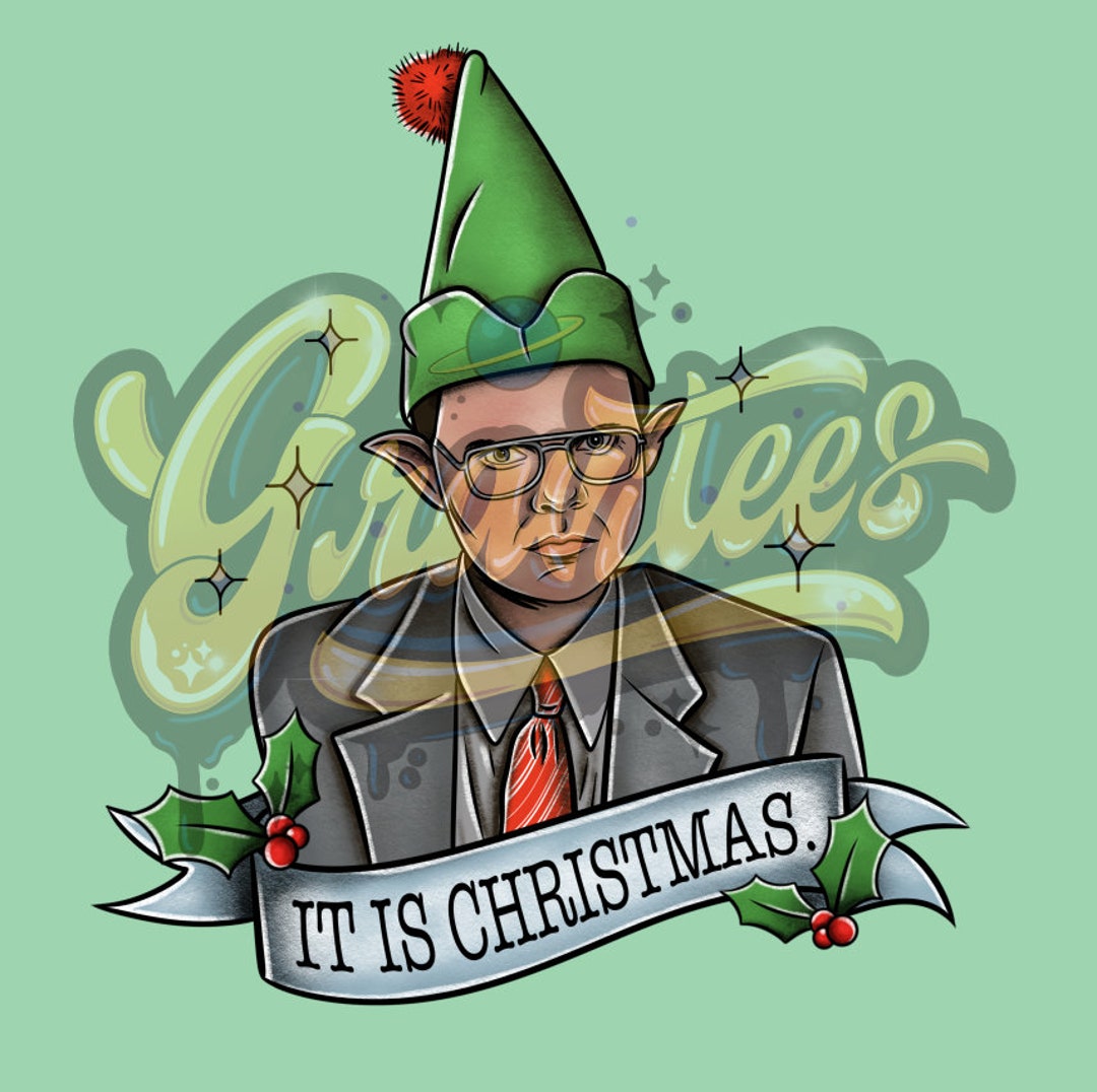 It is Christmas Dwight Png, No Background Dwight Elf Clipart, the ...