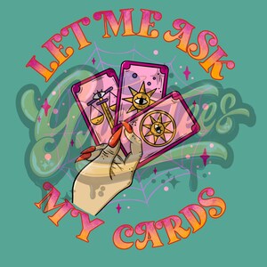 Let Me Ask My Cards PNG, Tarot Clipart, Tarot Cards Clipart, Halloween ...