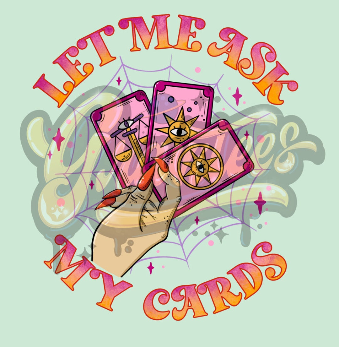 Let Me Ask My Cards PNG, Tarot Clipart, Tarot Cards Clipart, Halloween ...