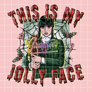 Jolly Face Png,trendy Christmas Clipart, Wednesday Clipart, Retro ...