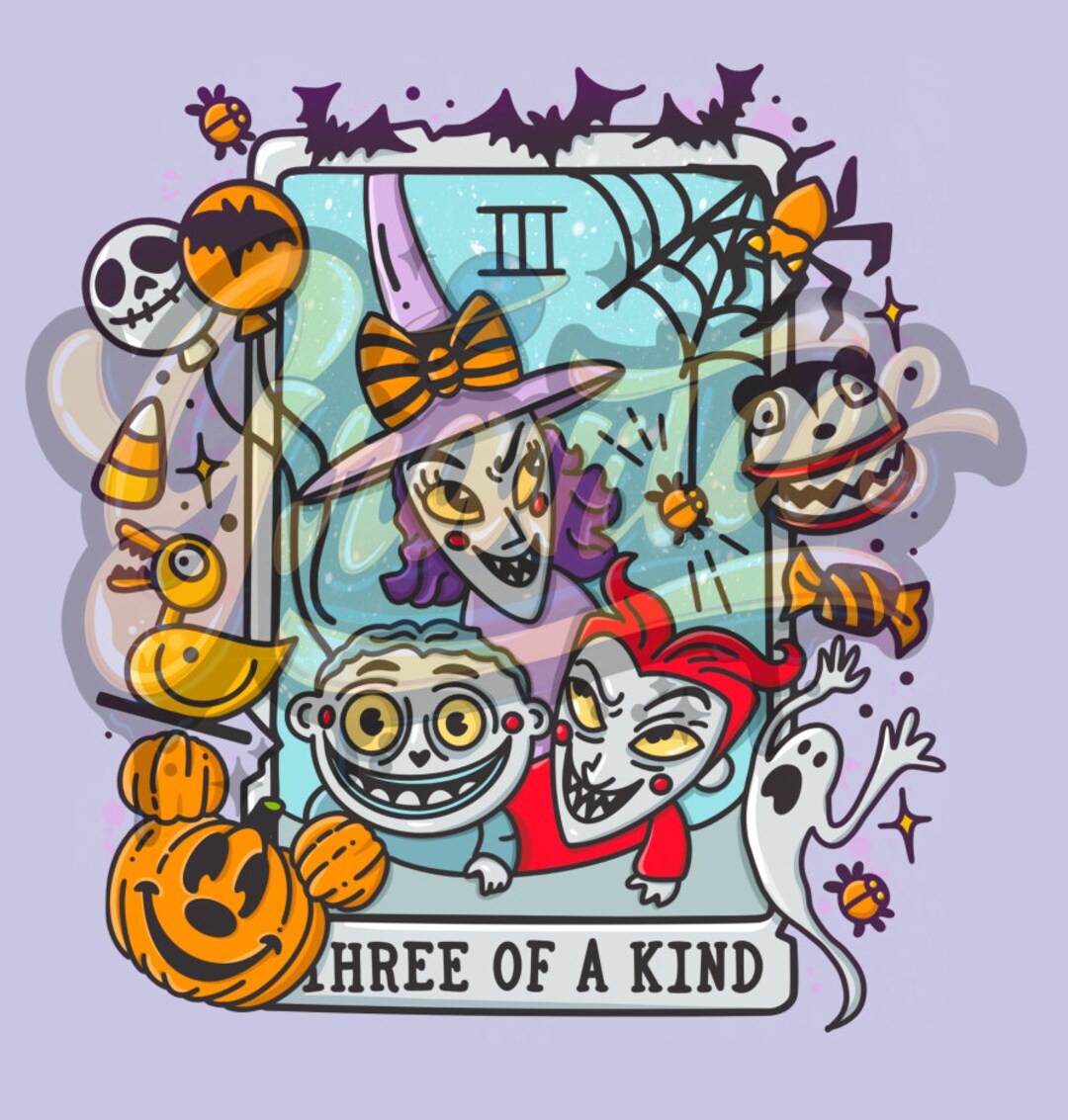 Three of A Kind PNG, Oogie's Boys Clipart, Tarot Clipart, Not so Scary ...