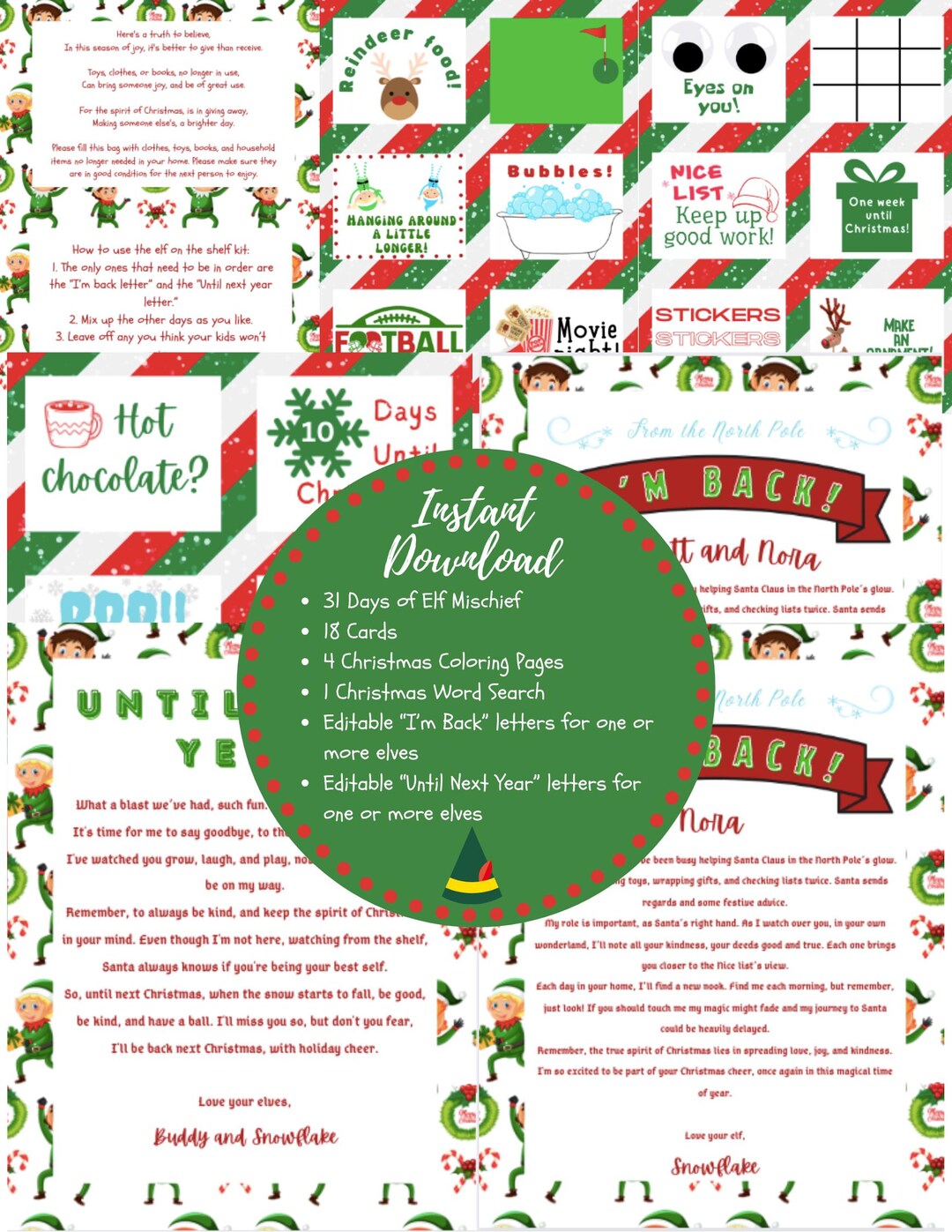 Personalized Instant Download Elf Kit for Boys and Girls | Editable Elf ...