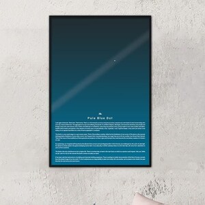 The Pale Blue Dot Poster, Inspirational Quote, Astronomy Print, Living ...