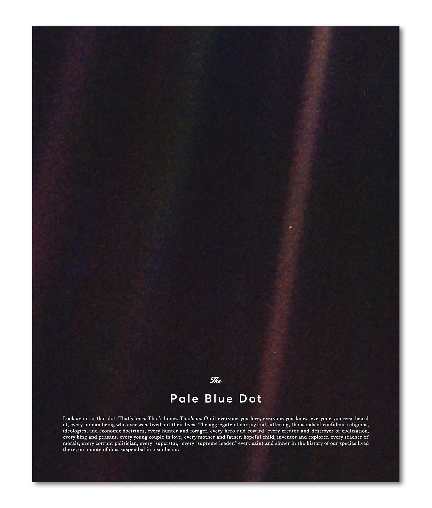 16x20 - the Pale Blue Dot Poster Unframed, Carl Poster, Deep Space Art ...