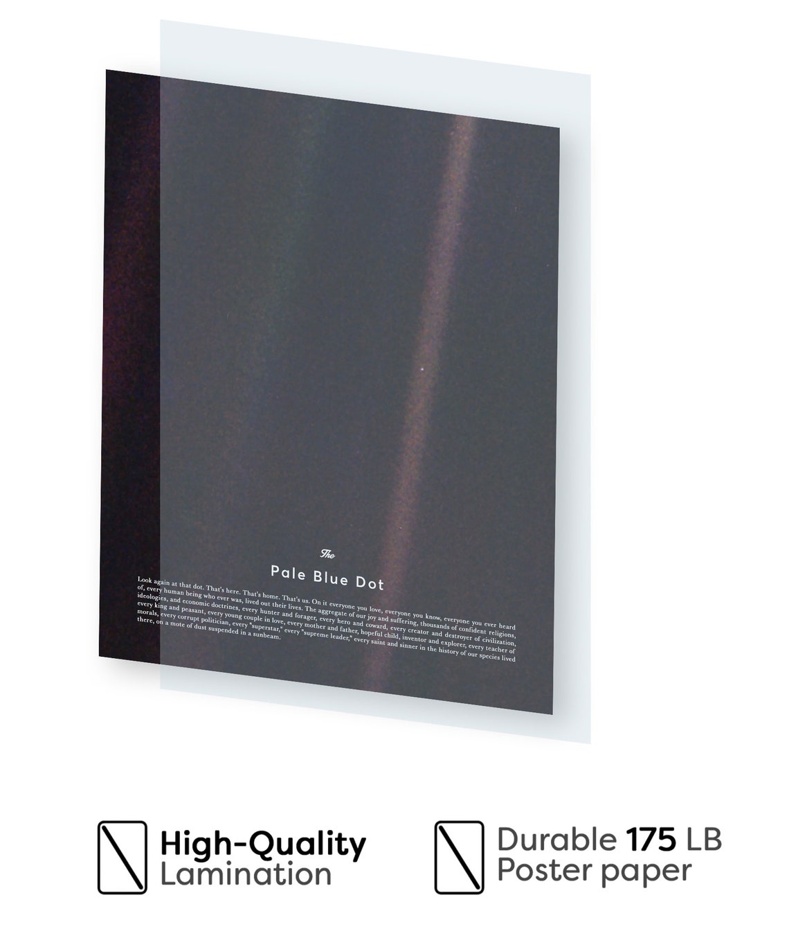 16x20 the Pale Blue Dot Poster Unframed, Carl Poster, Deep Space Art ...