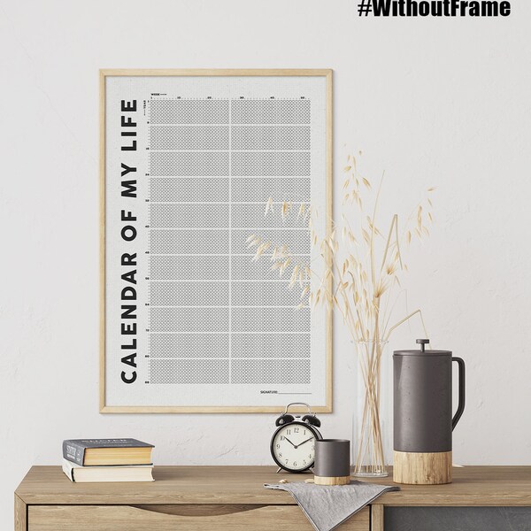 Life in Weeks Poster - Etsy
