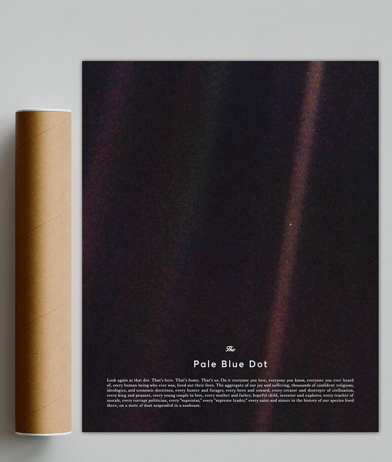 16x20 - the Pale Blue Dot Poster Unframed, Carl Poster, Deep Space Art ...