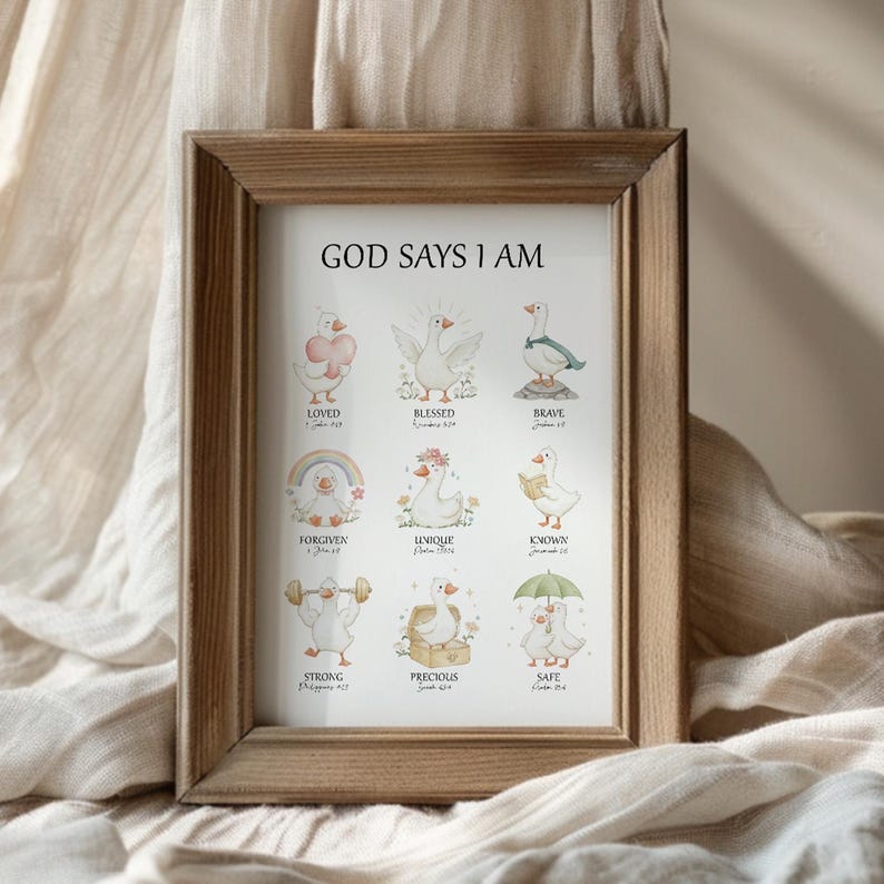 God Says I Am Silly Goose Poster, Bible Verse Room Decor, Scripture ...