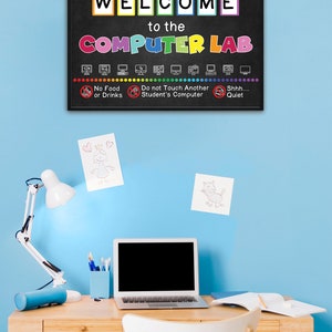16x24 Welcome to Computer Lab Poster Unframed, Classroom Decor ...