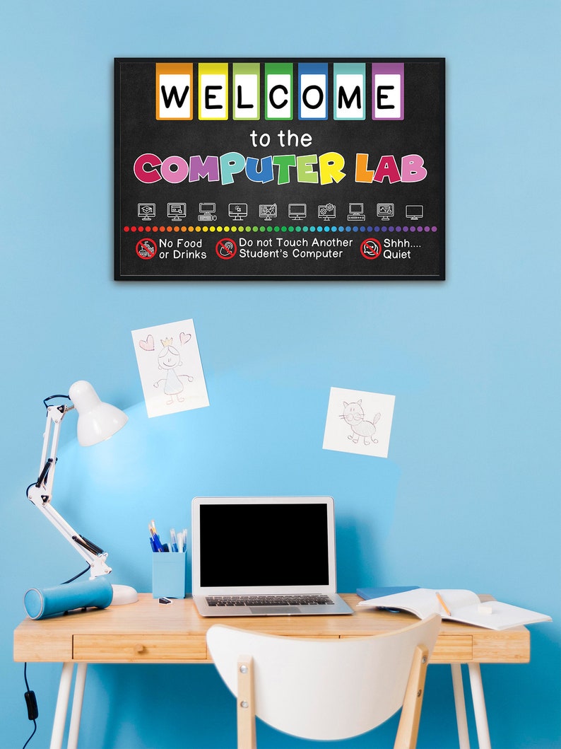 16x24 Welcome to Computer Lab Poster Unframed - Etsy