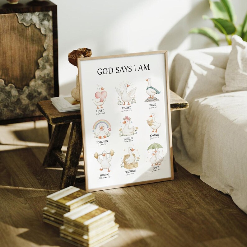 God Says I Am Silly Goose Poster, Bible Verse Room Decor, Scripture ...