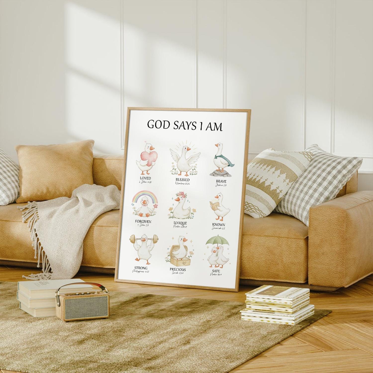 God Says I Am Silly Goose Poster, Bible Verse Room Decor, Scripture ...