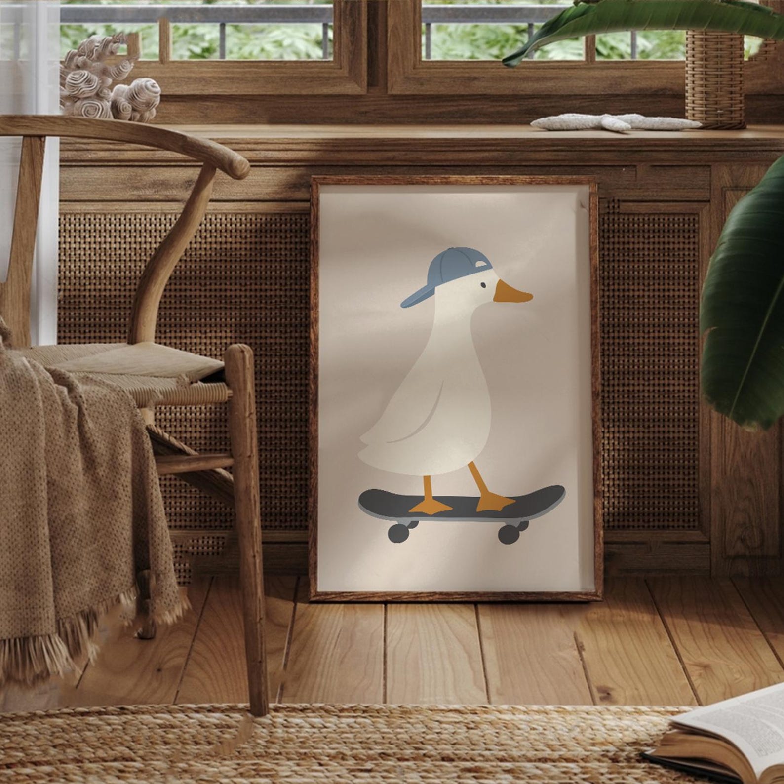 Silly Goose Print, Silly Goose Wall Art Print, Boy Nursery Decor ...