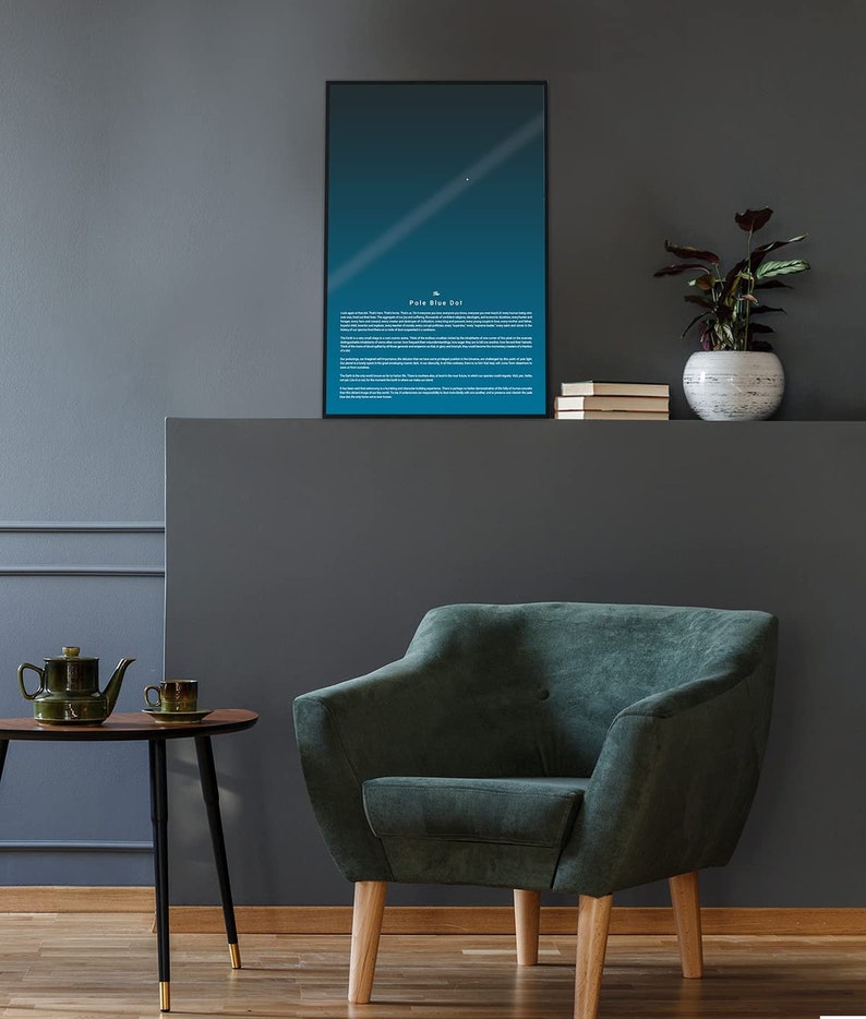 The Pale Blue Dot Poster, Inspirational Quote, Astronomy Print, Living ...