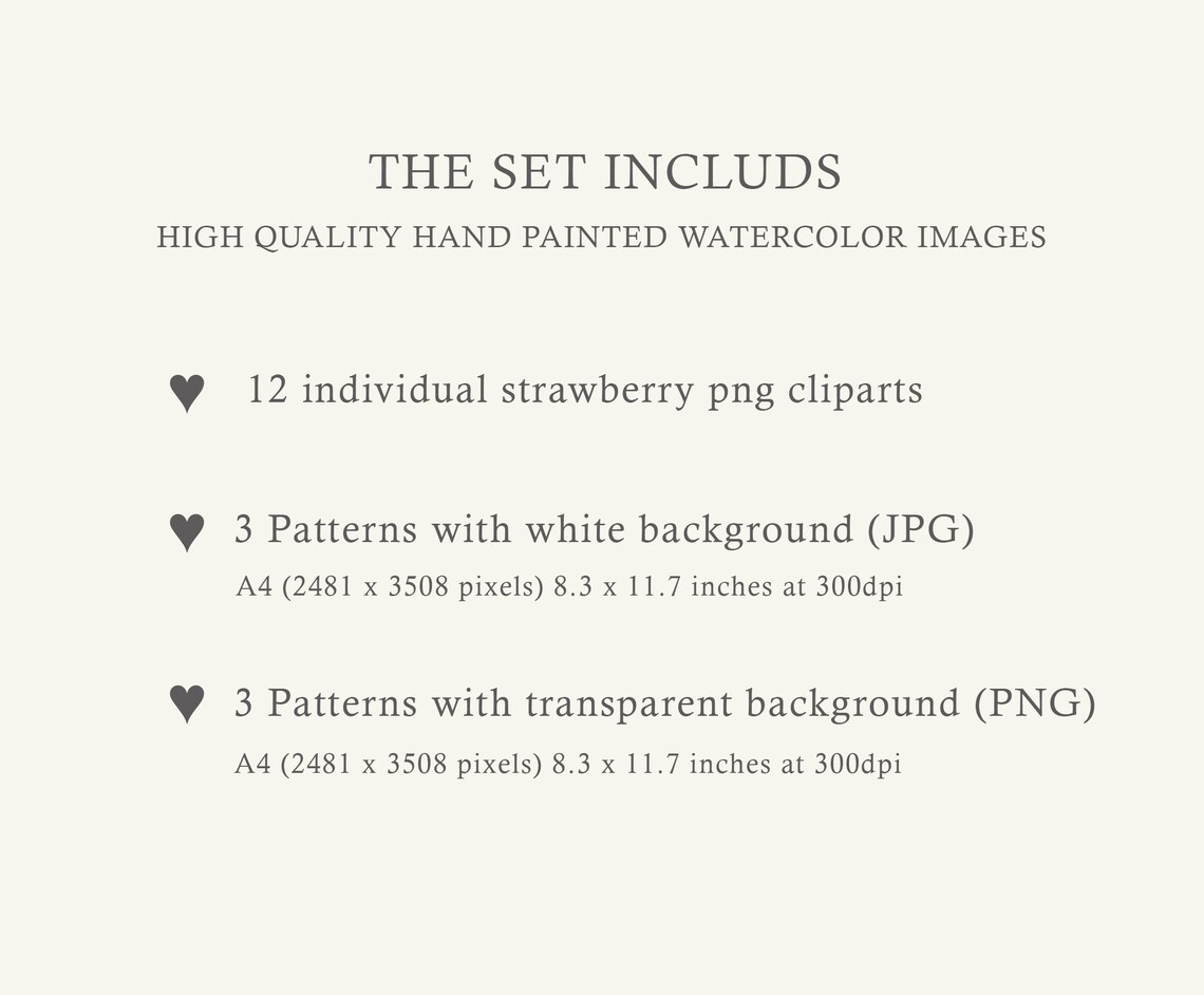 Strawberry Clipart Watercolor, Handcrafted Fruit, Pretty Background ...