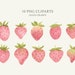 Strawberry Clipart Watercolor, Handcrafted Fruit, Pretty Background ...