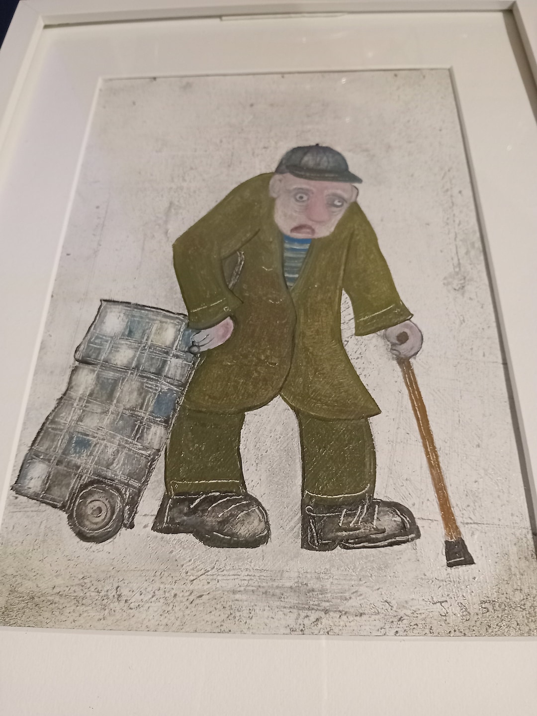 L.s.lowry Style Original Oil Painting "man Out Shopping" by J A Stone ...