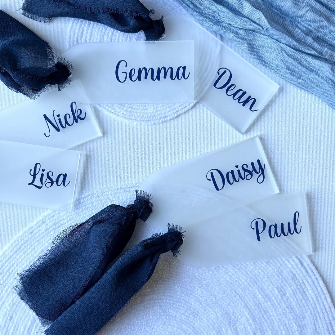 Frosted Acrylic Name Tags | Place Settings | Name Tags | Table Place ...
