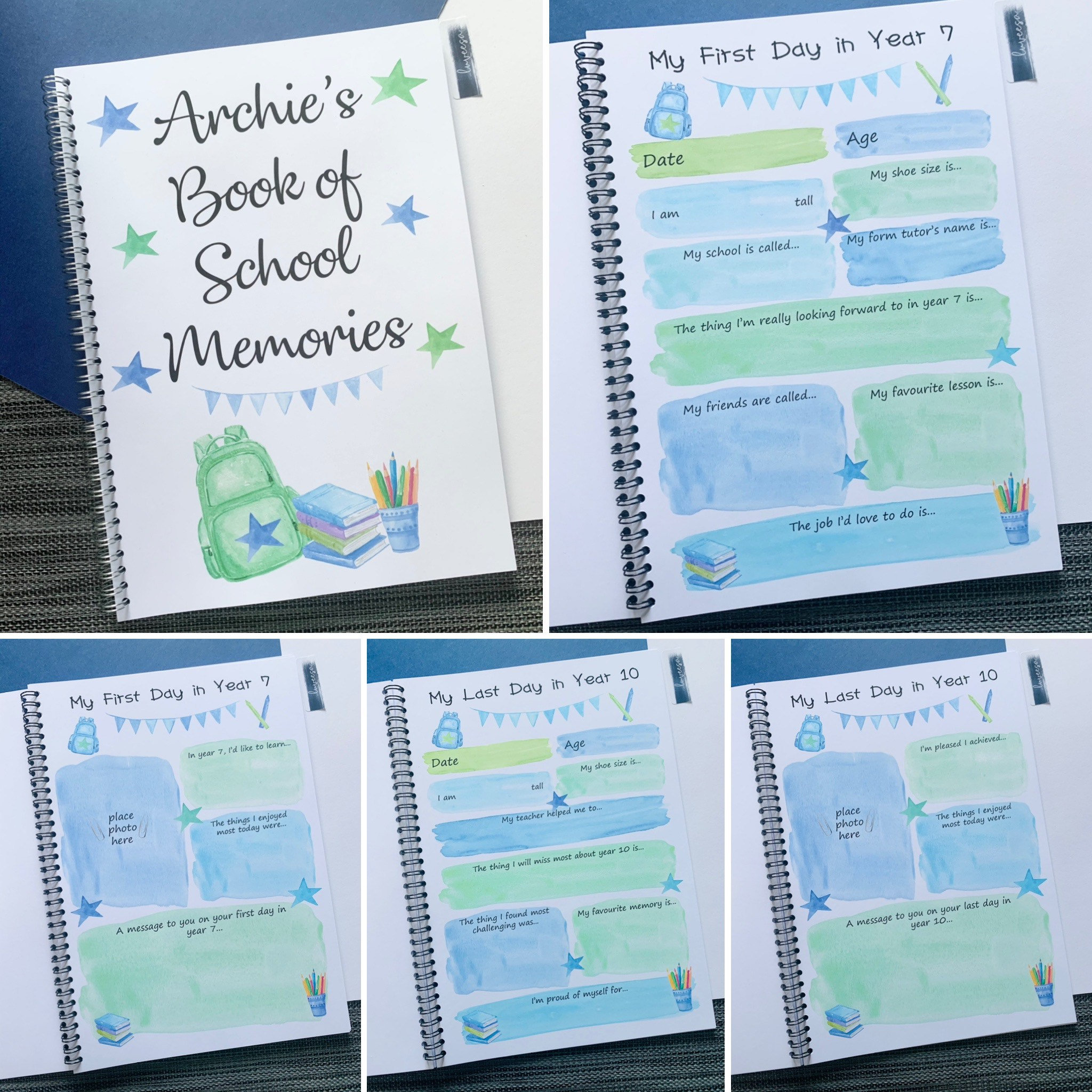 School Memory Book | SECONDARY SCHOOL | Starting School Gift | School ...