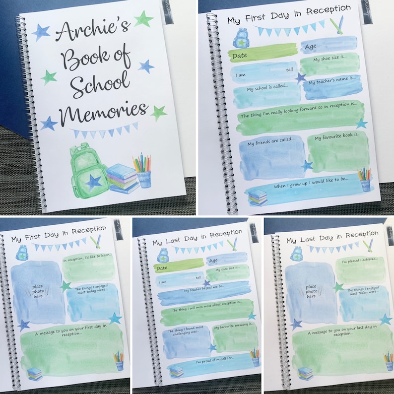 School Memory Book | My First Day at School | Starting School Gift ...
