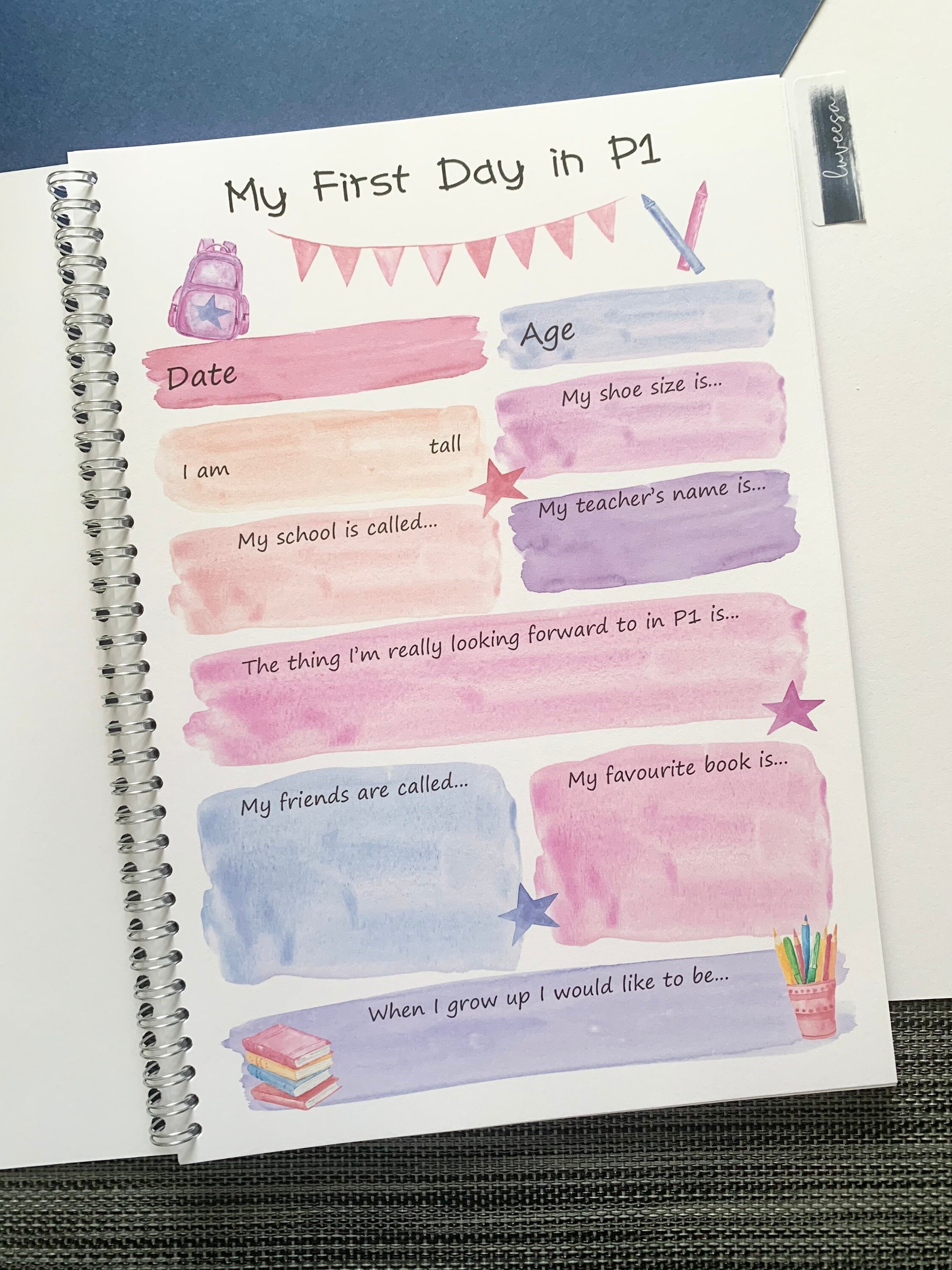 School Memory Book Scotland My First Day at School - Etsy UK