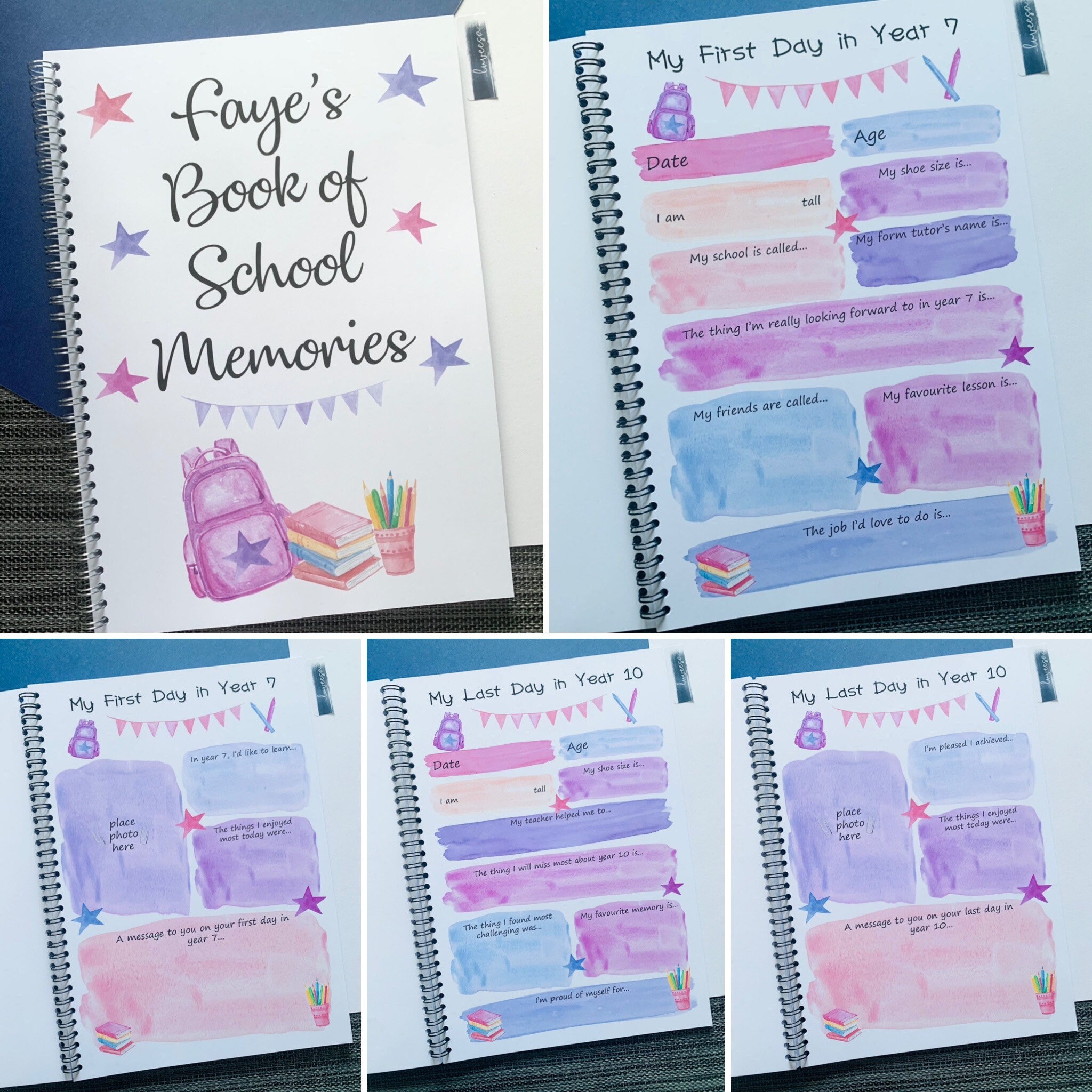 School Memory Book SECONDARY SCHOOL Starting School Gift - Etsy UK