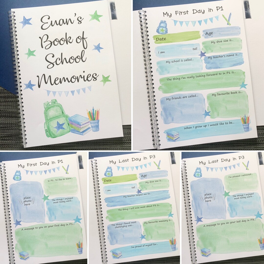 School Memory Book Scotland My First Day at School Starting School Gift ...