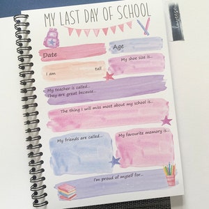 School Leavers Book | My Last Day at School | School Gift | School ...