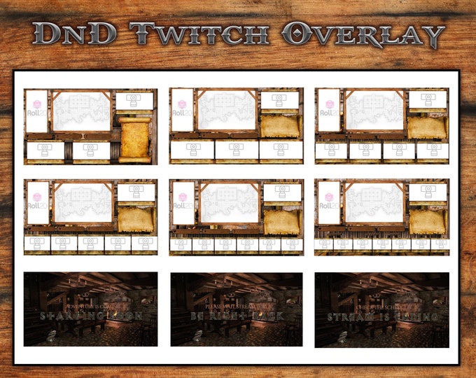 Twitch Overlays Package for Livestream Dungeons and Dragons, Fantasy ...